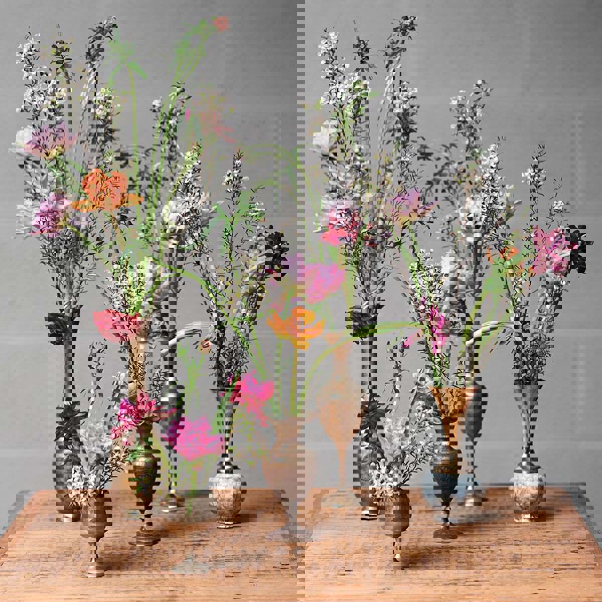 Vases & Vessels Hire | Wedding Centrepieces & Bud Vases | Noble Decor Hire